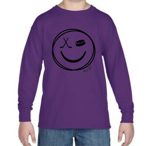 Youth Hockey Girl Puck & Stick Smiley Face - Shirt, Hoodie, Sweatshirt ...