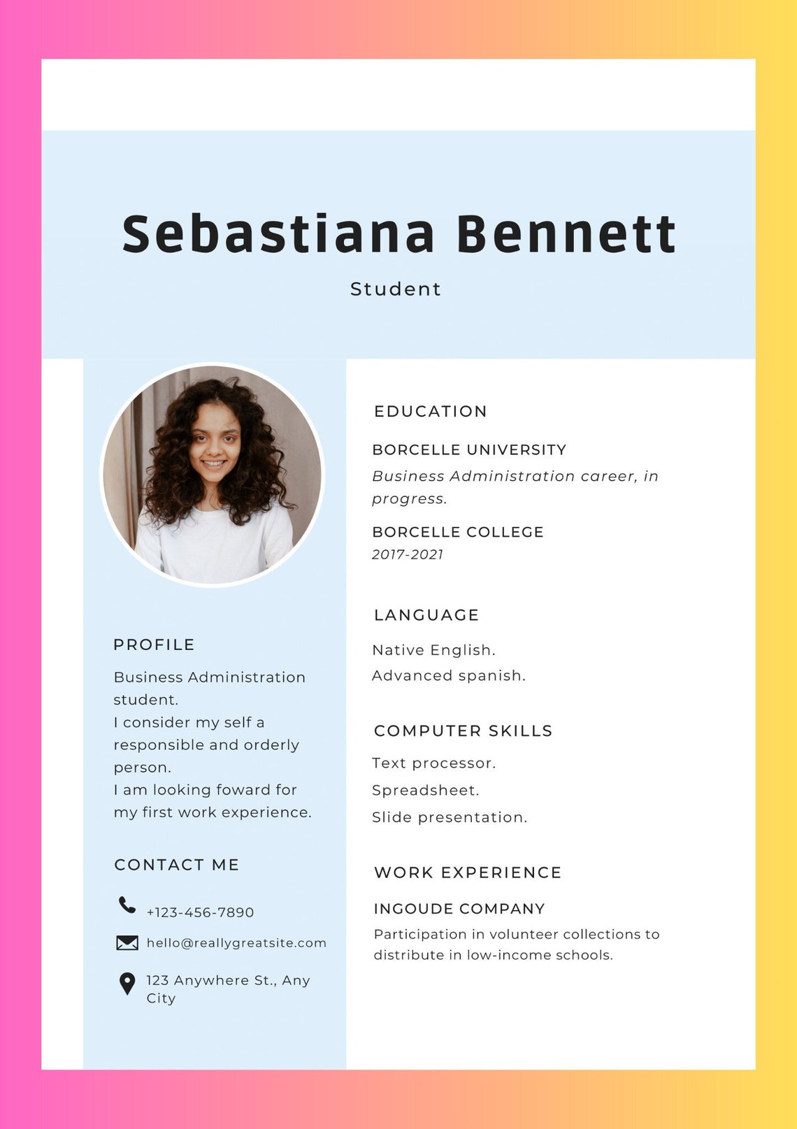 Professional CV Templates, Pages for Curriculum, Curriculum Planner ...