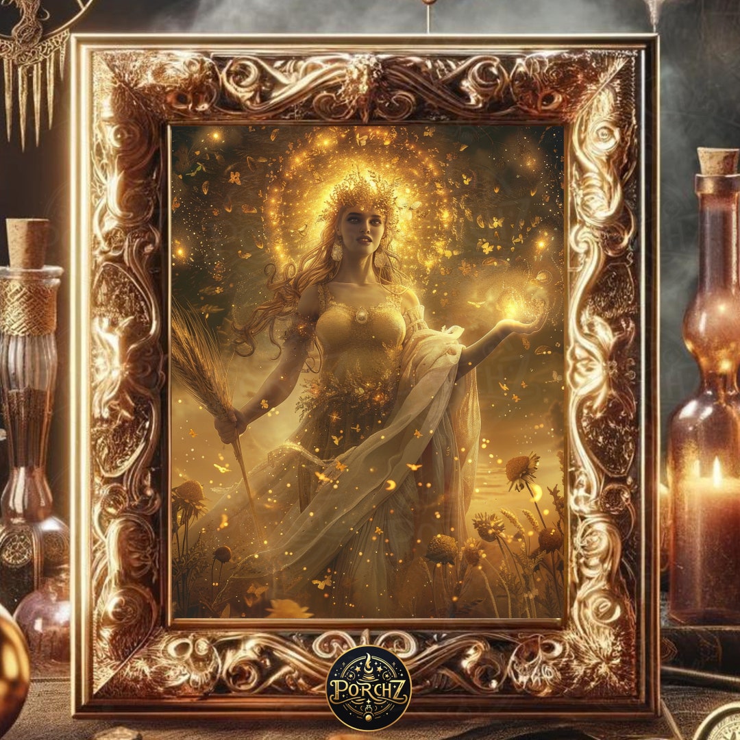 Demeter Goddess of Harvest,greek Goddess Art,pagan Gift,altar Art ...