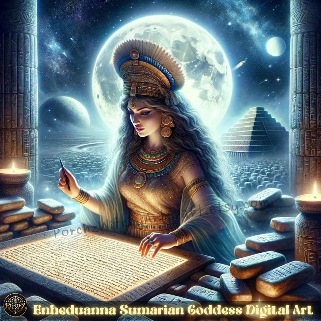 Enheduanna Sumerian Princess Art Instant Download,sumerian Gift,divine ...