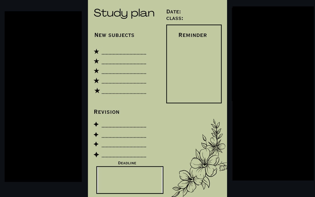 Study Planner Pdf Printable - Etsy