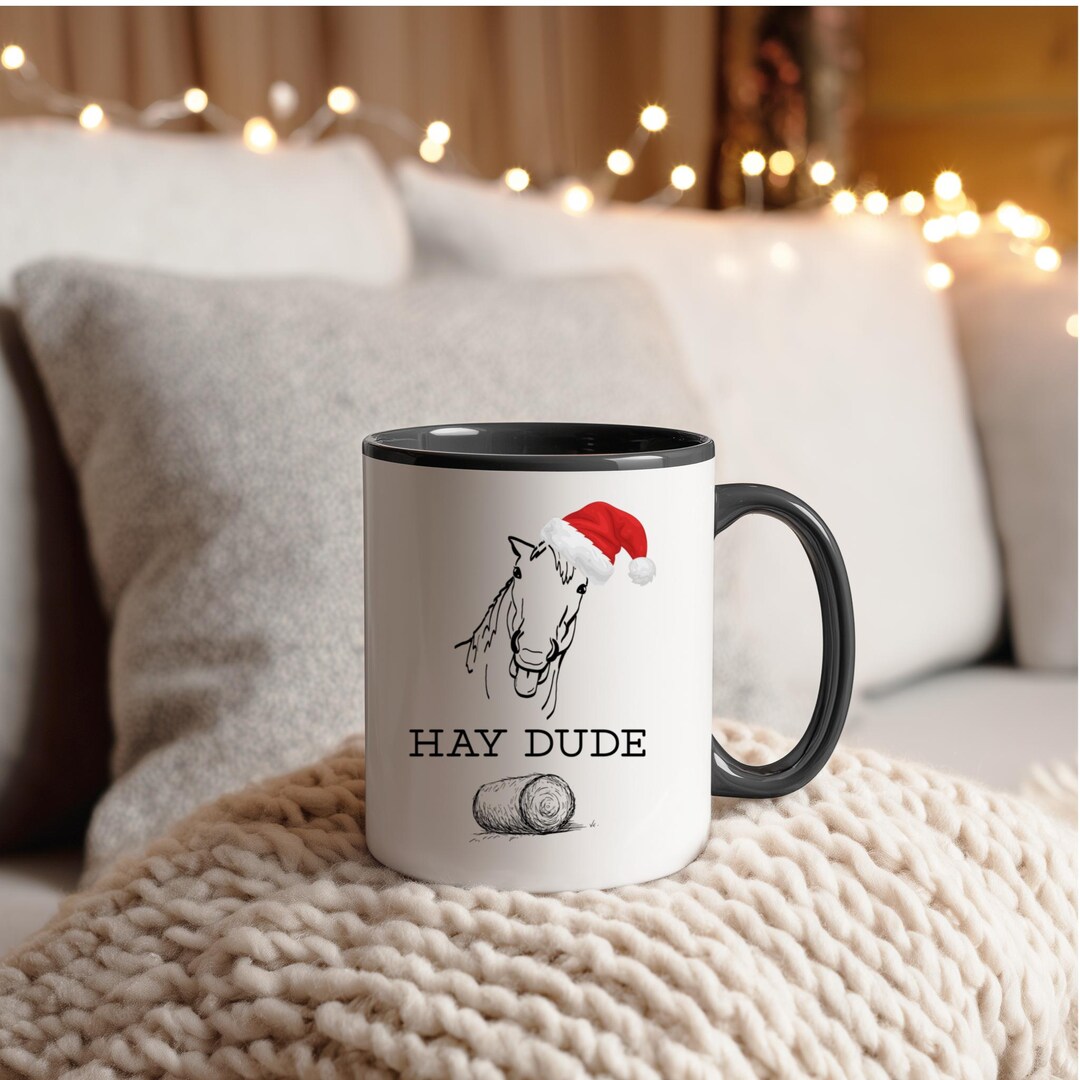 Hay Dude Horse Mug, Equestrian Gift - Etsy