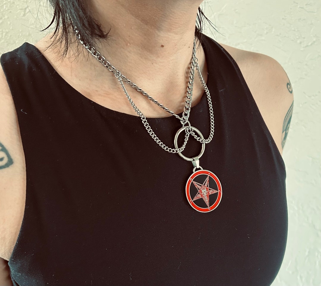 Sigil of Baphomet Chain Necklace Sigil Necklace Chain Necklace Goth ...