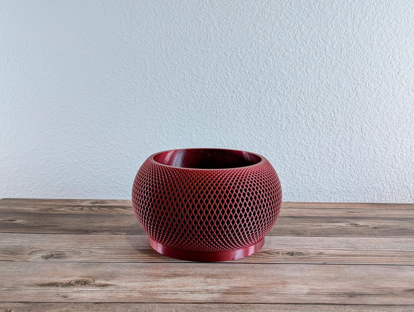 3D Printed Planter Pot With Drainage: Modern Cross Hatch Design - Etsy