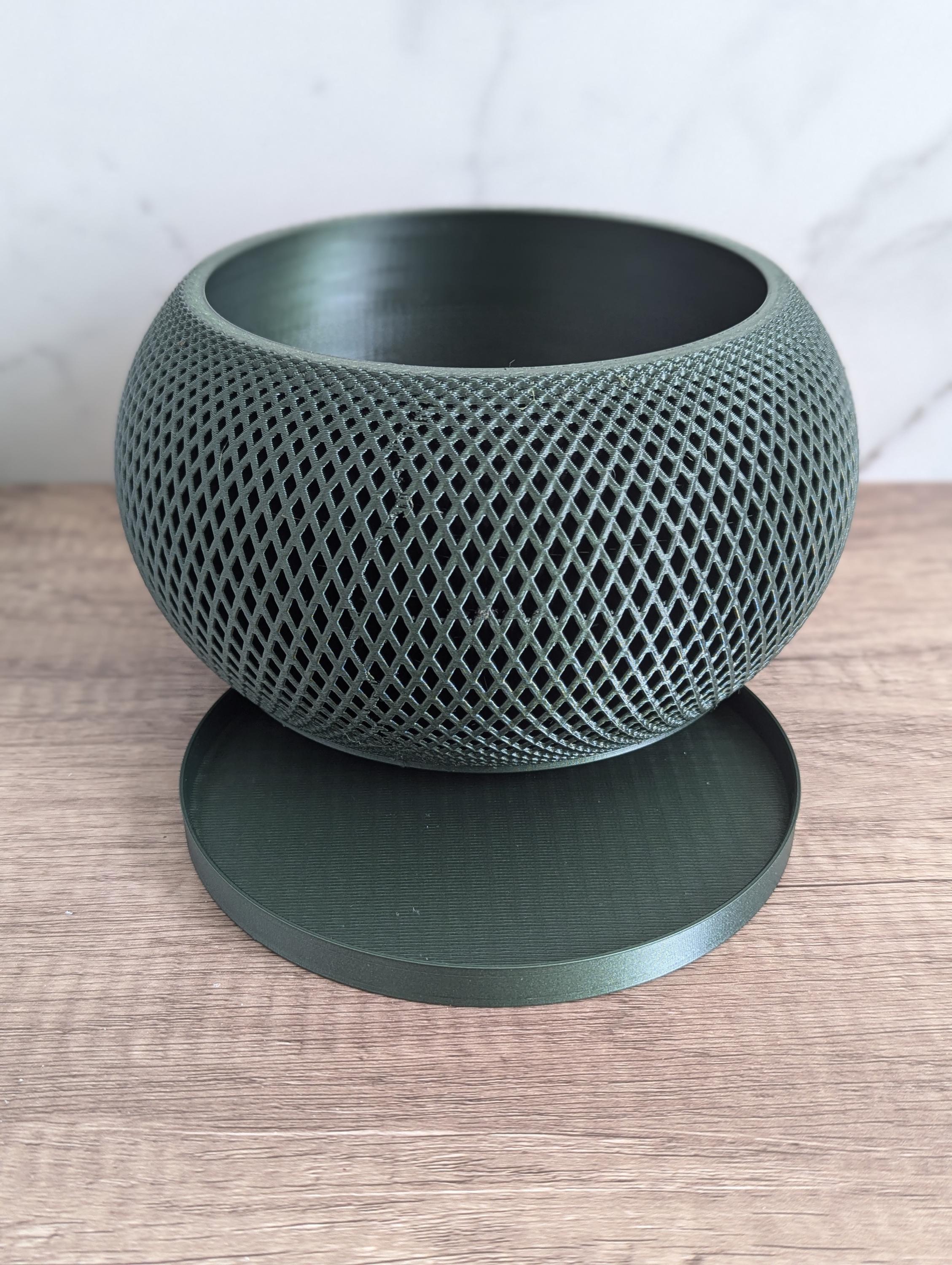 3D Printed Planter Pot With Drainage: Modern Cross Hatch Design - Etsy