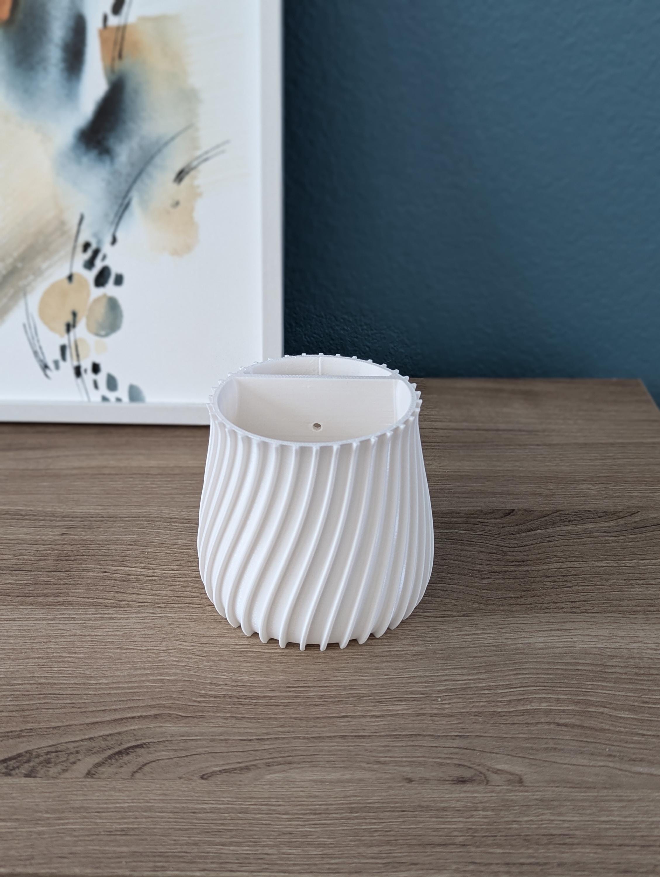 Modern 3D Printed Planter Pot With Unique Spiralized Design, Perfect ...
