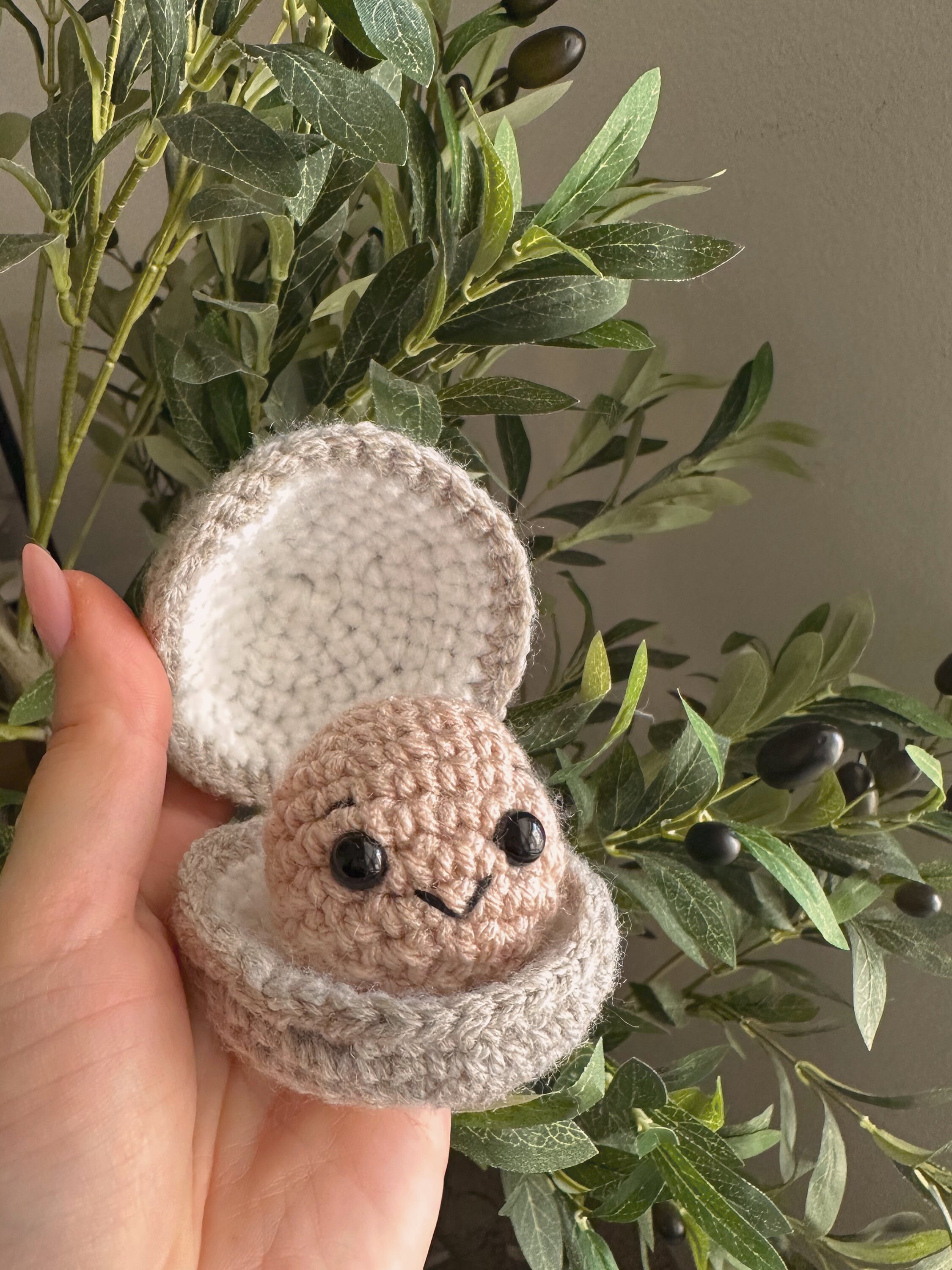 Crochet Clam Clam Amigurumi Clam Plushie - Etsy