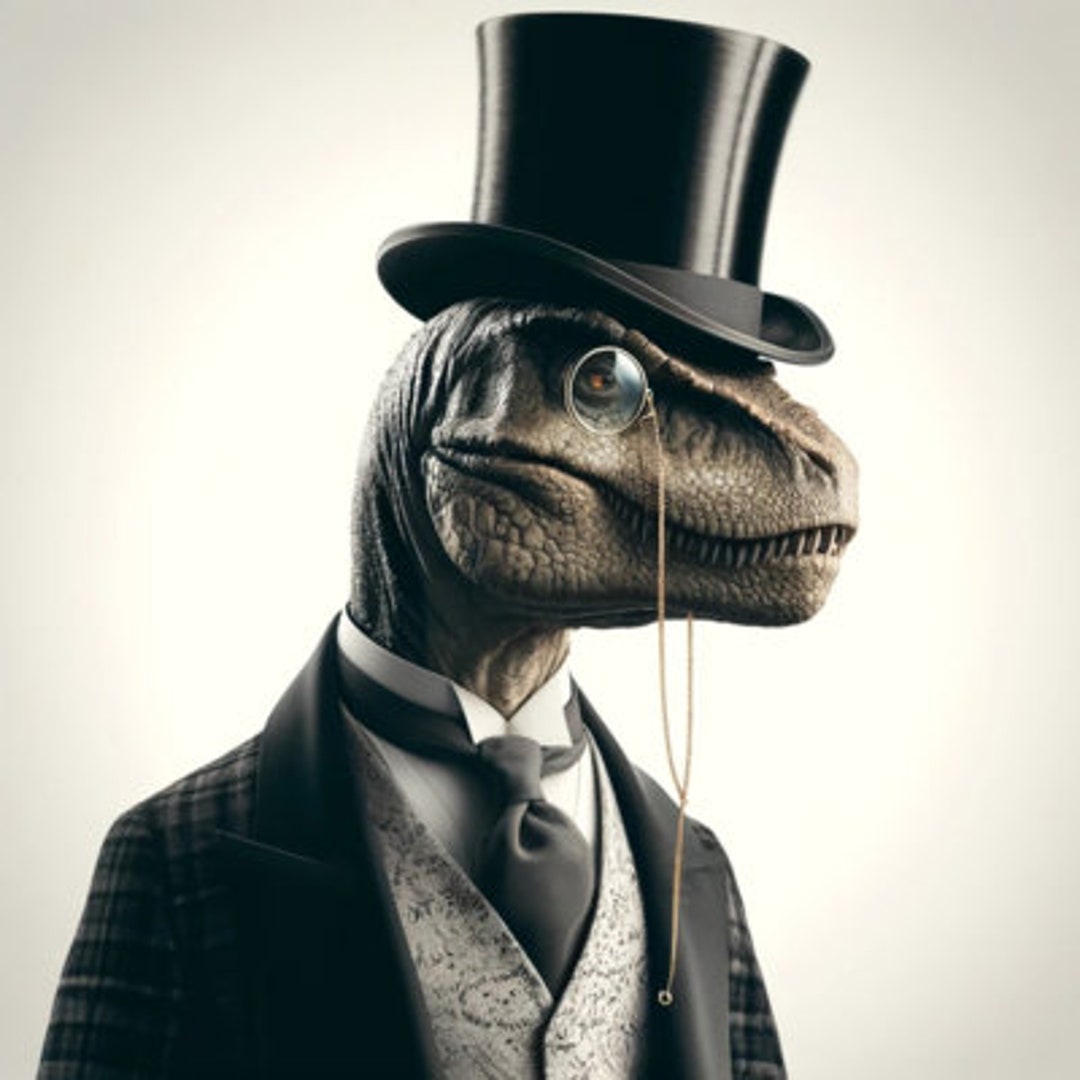 The Tycoon-a-saurus Rex: A Portrait of Prehistoric Prosperity - Etsy