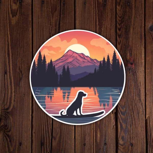 Adventure Buddy Dog Hiking Sticker Cute Sticker Decal Laptop Phones ...