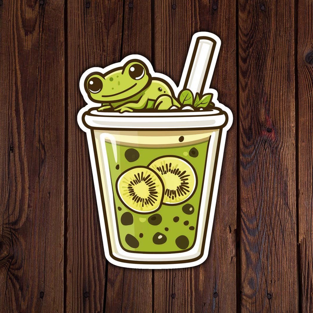 Frog Boba Funny Sticker, Decal for Laptops, Phones, Notebooks - Etsy