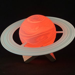LED Planet Lamps 3D Printed With Real Space Data - Includes Remote and ...