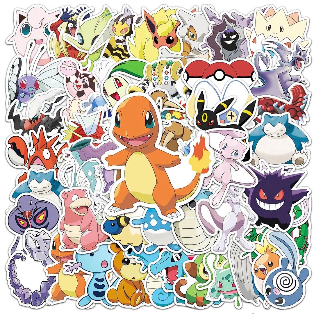 Pokémon Sticker Pack Children Kid Decorative Decals Cartoon TV Series ...