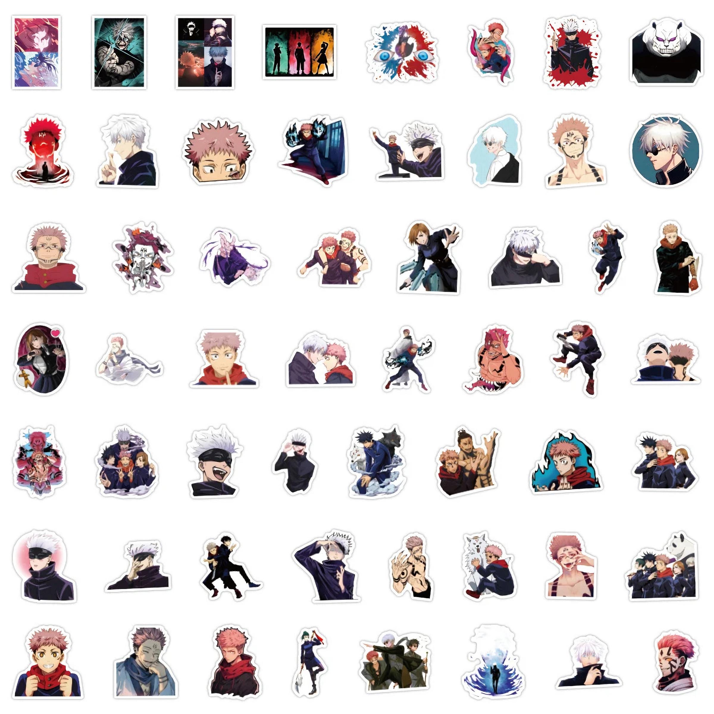 Anime Jujutsu Kaisen Sticker Kawaii Children Kid Cute Decals Cartoon TV ...