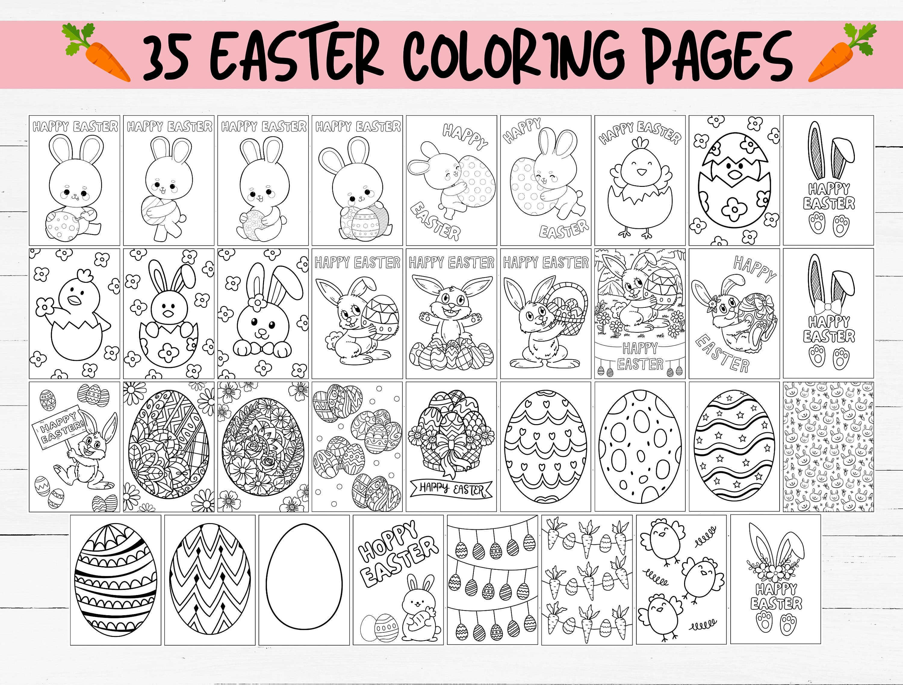 35 Easter Coloring Pages Easter Coloring Pages for Kids Easter ...