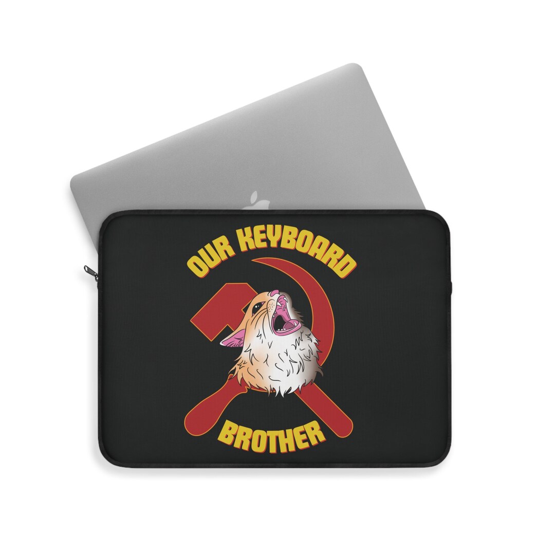 Our Keyboard Brother Communist Cat Laptop Sleeve Funny Orange and White ...