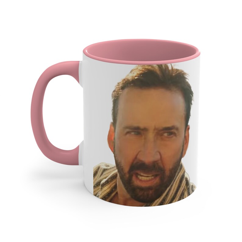 Nicolas Cage and Pedro Pascal Meme Accent Coffee Mug, 11oz Nick Cage ...
