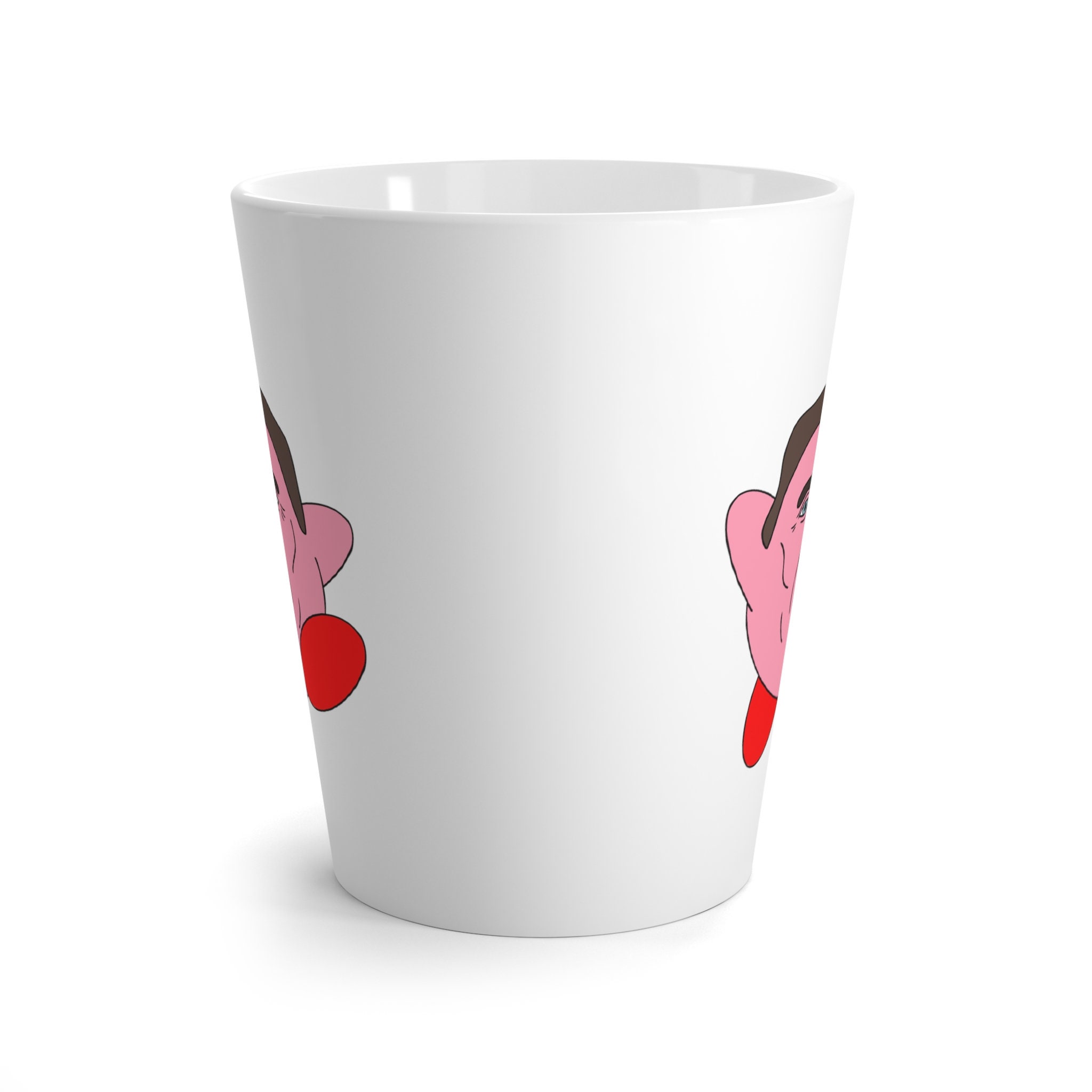 Kirby Nick Cage Meme Latte Mug 12oz Funny Nicolas Cage Latte Mug Nick ...