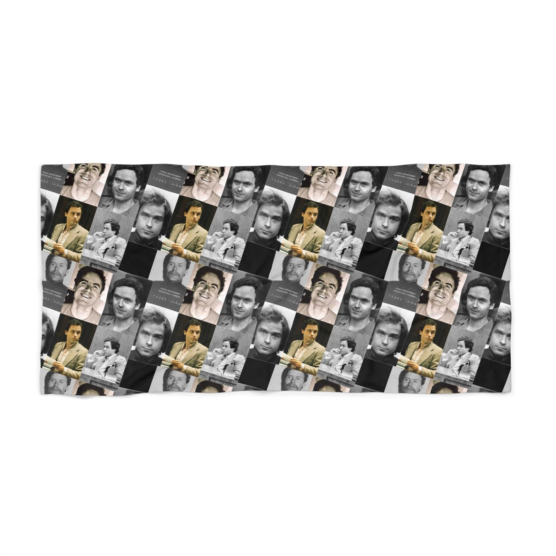 Theodore "ted" Bundy Serial Killer Mugshot Collage Beach Towel - Etsy