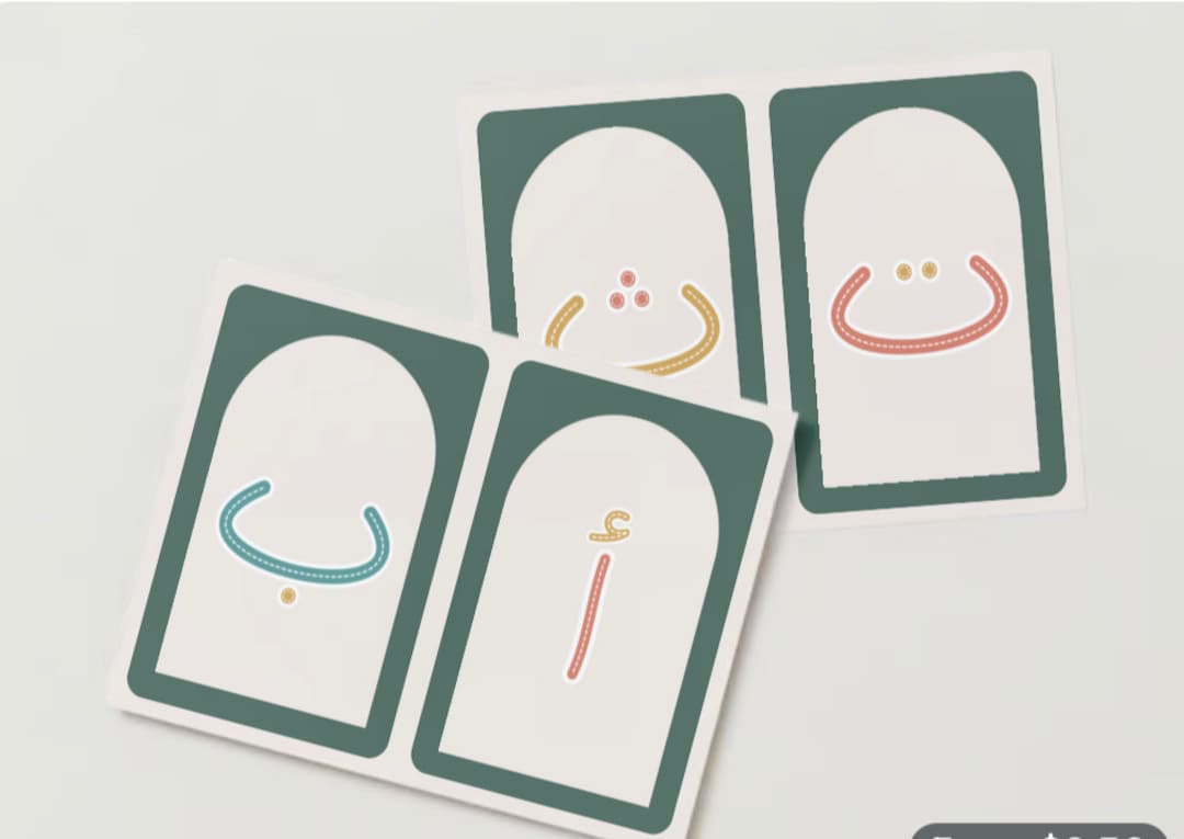 Arabic Alphabet Flashcards - Etsy