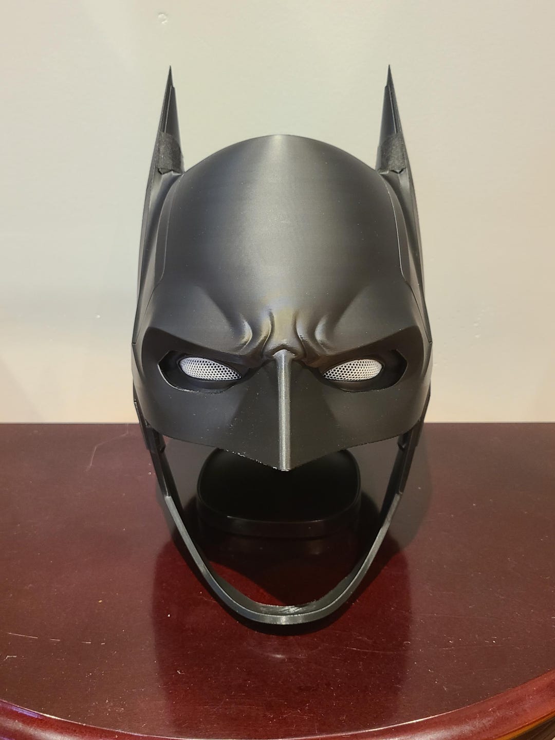 3d-printed Bat Cowl With Custom White Eyes and Detachable Chin - Etsy