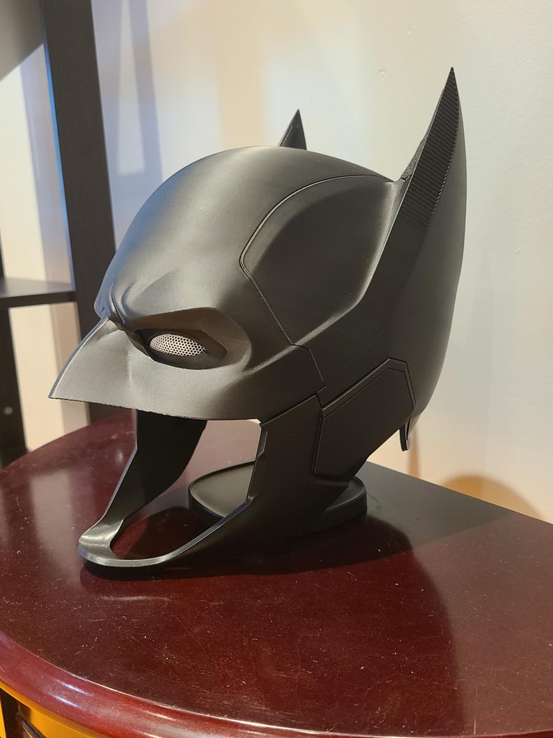 3d-printed Bat Cowl With Custom White Eyes and Detachable Chin - Etsy