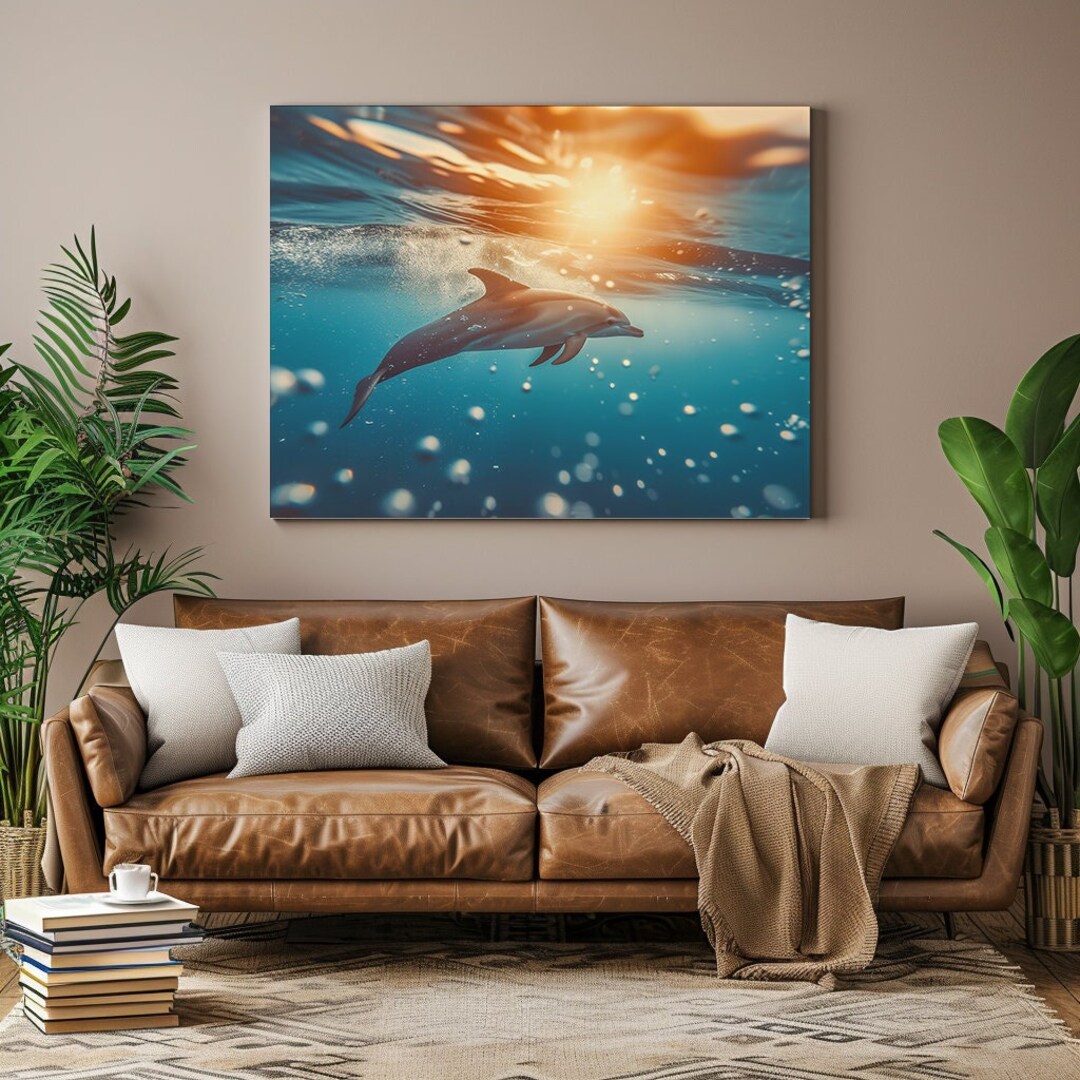 Lone Dolphin, Underwater, Nature, Wall Art, Caribbean Sea, Ocean View ...