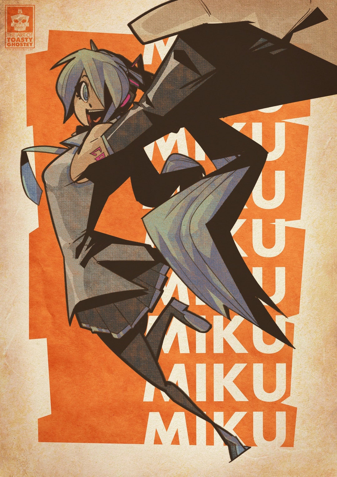 Hatsune Miku - MIKU - Retro Styled Poster - Etsy