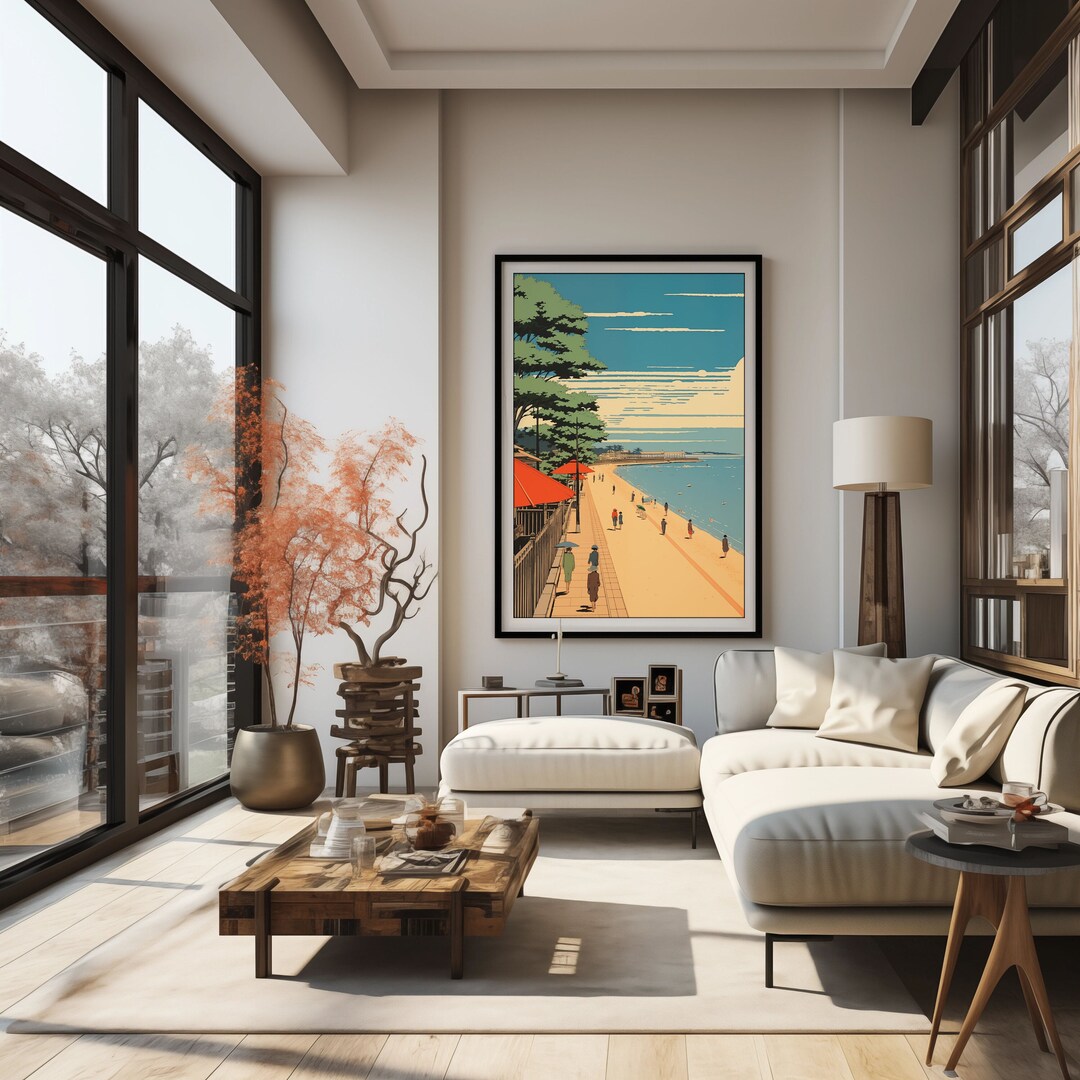 Serene Poster, Japan Sea Poster, Studio Ghibli Style Poster, Lofi ...