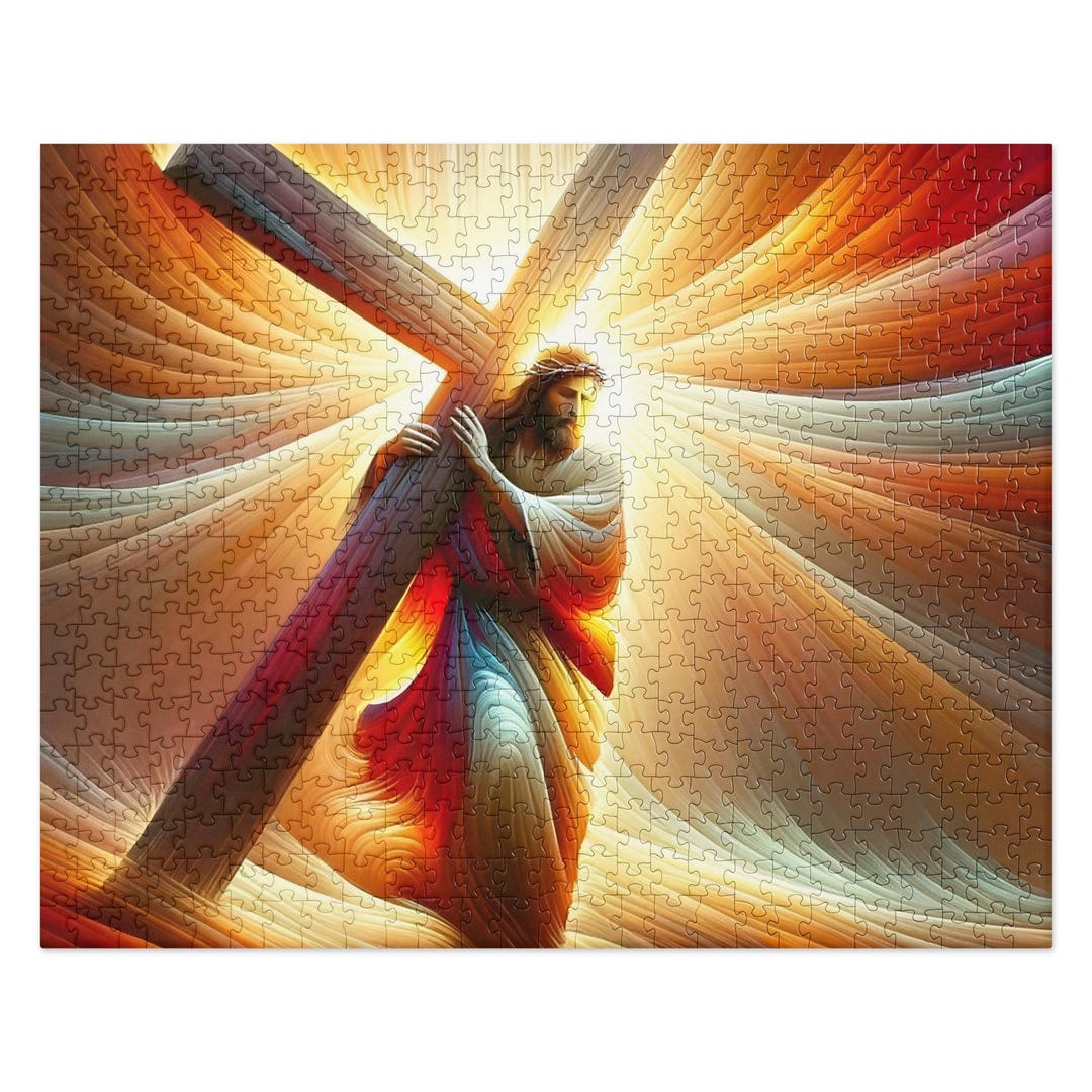 Jesus Carries the Cross Jigsaw Puzzle - Etsy
