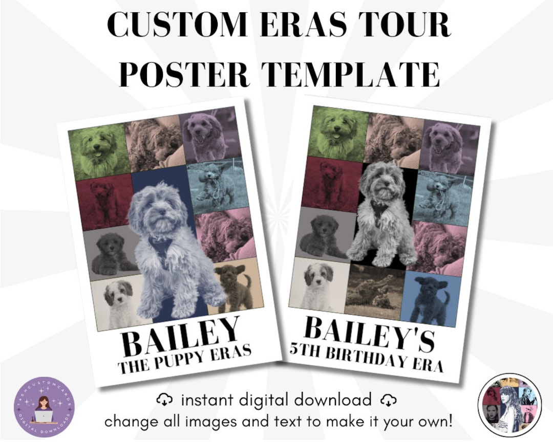 Custom Eras Tour Poster Digital Template - Etsy