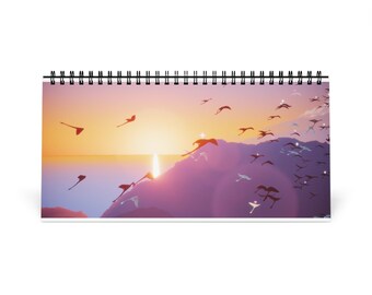 Pink Cow Print Mini Desktop Calendar - Etsy