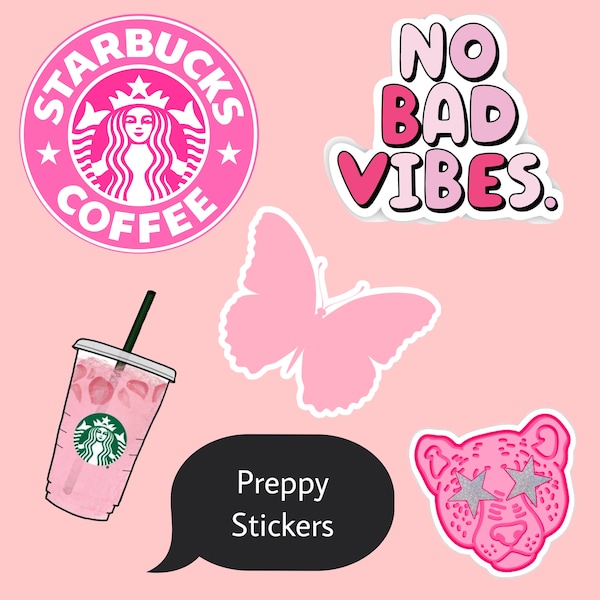 Preppy Printable Stickers - Etsy