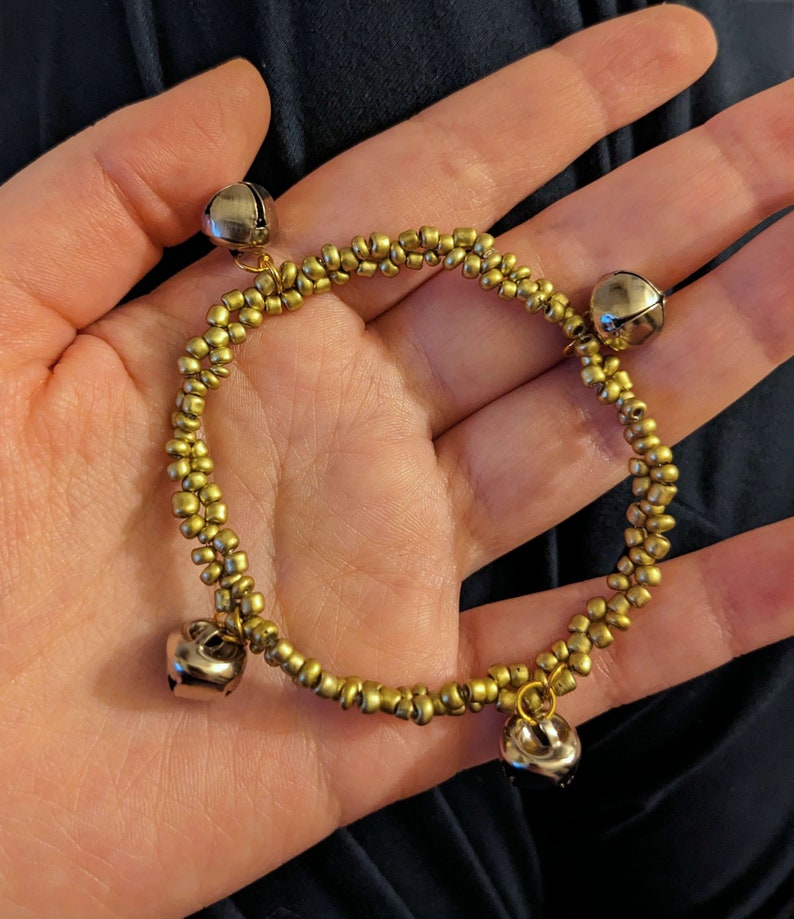 Forest Fairy Bracelet Set, Jingle Bell and Leaf Bracelets, Druid ...