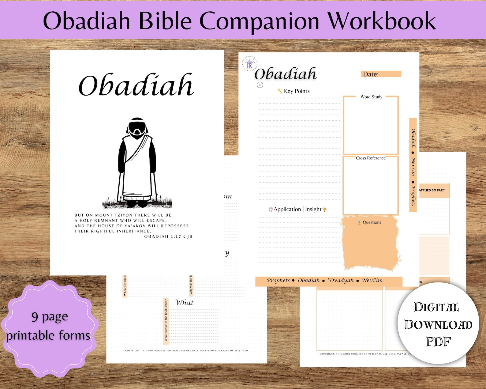Obadiah Digital Bible | Pastor Workbook | Bible Teachers | Torah ...