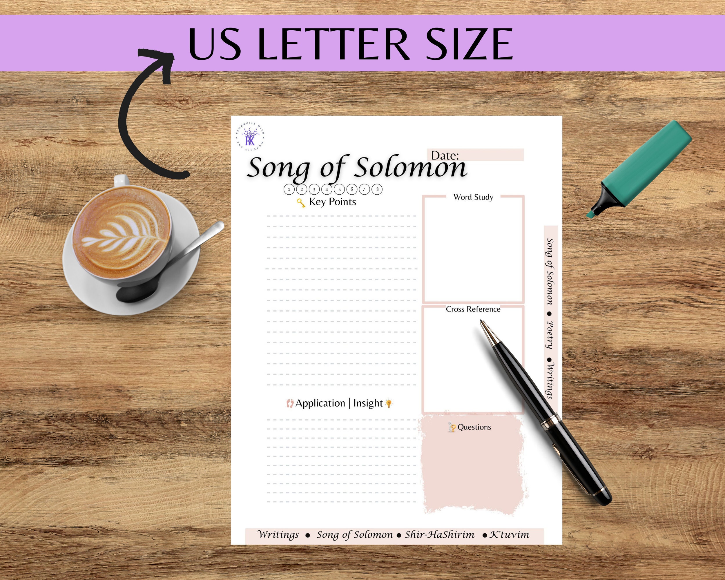 Song of Solomon Digital Worksheets|bible Teachers|torah Teachers ...