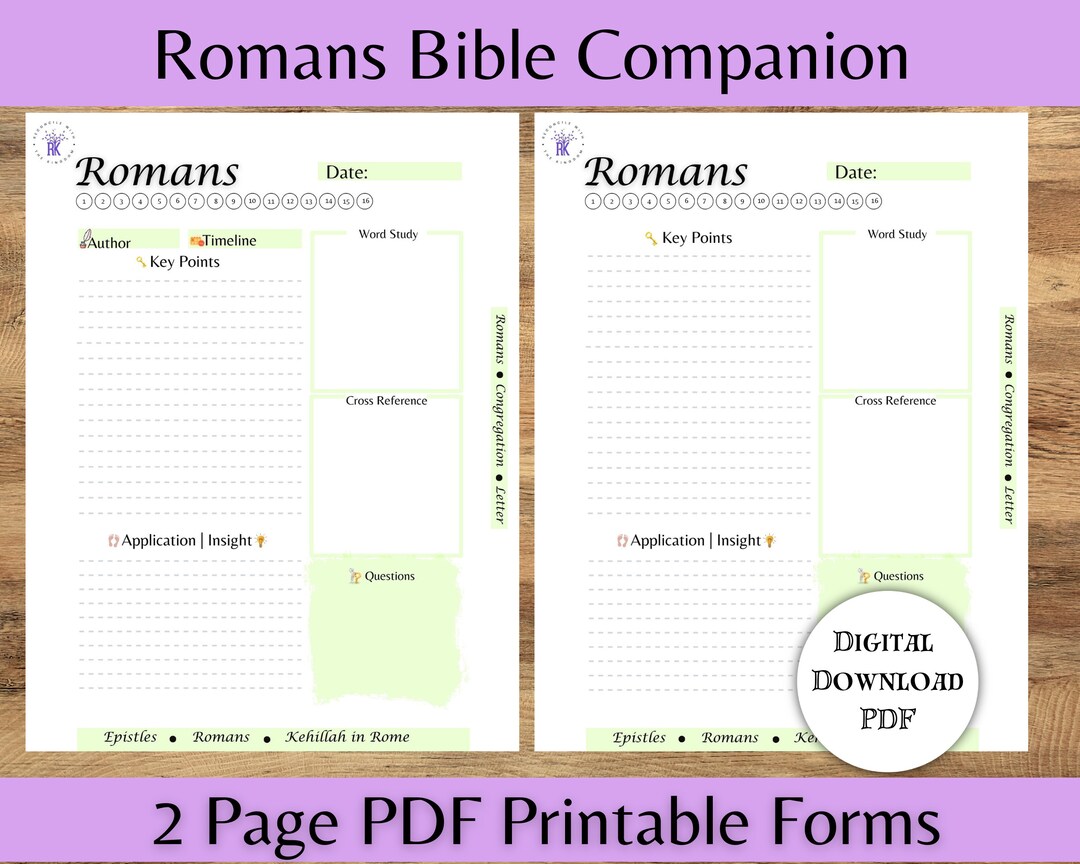 Romans Digital Worksheets,bible Teachers,torah Teachers,scripture ...