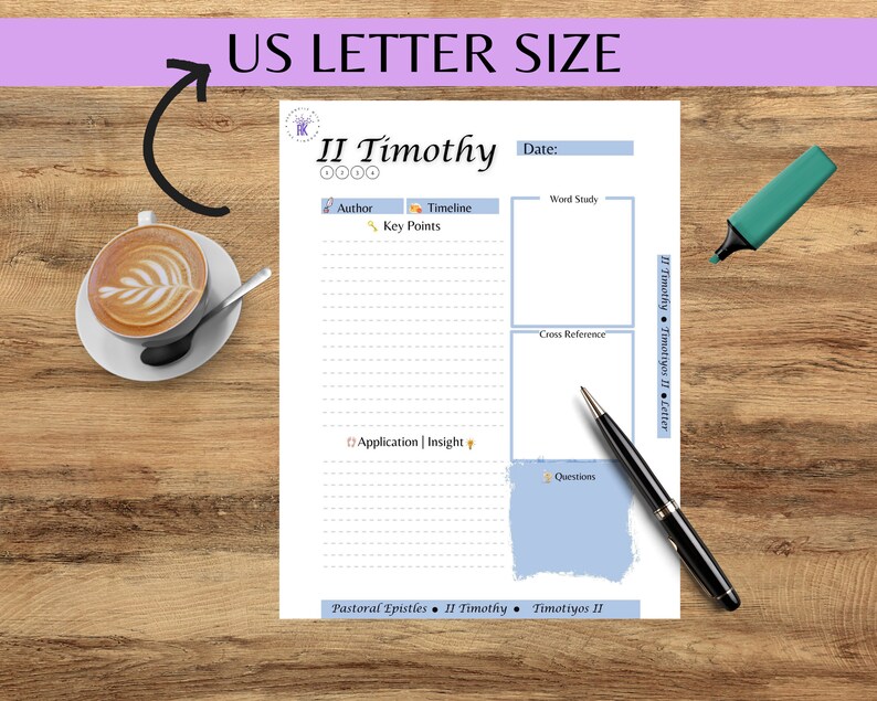 II Timothy Digital Worksheets, Bible Teachers,torah Teachers, Scripture ...