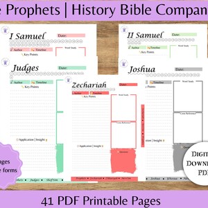 Prophets & History Bible Worksheets| Worksheets for Bible Teachers ...