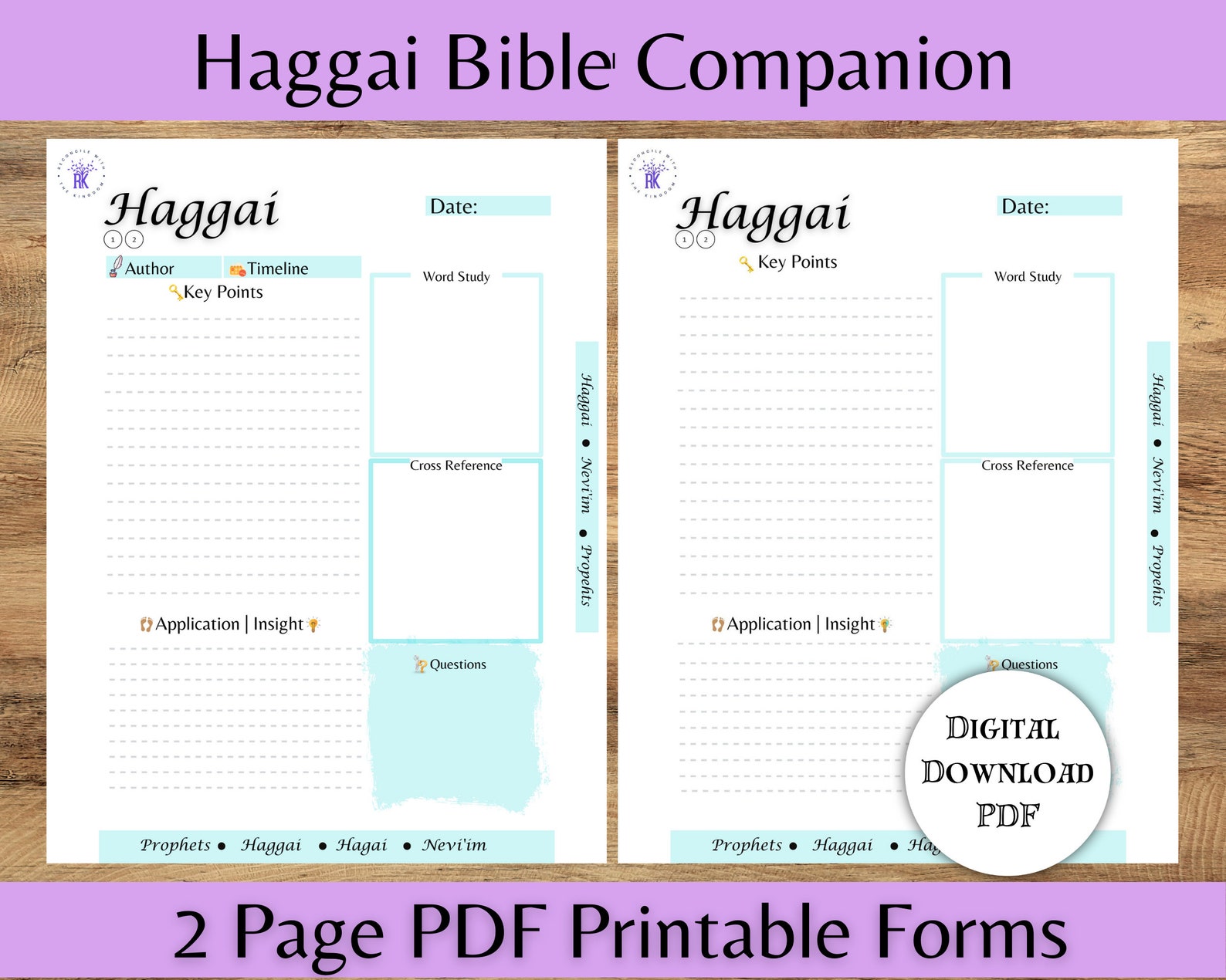 Haggai Digital Worksheets, Bible Teachers, Torah Teachers, Scripture ...