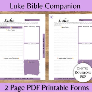 Luke Digital Worksheets| Bible Teachers|torah Teachers|scripture ...