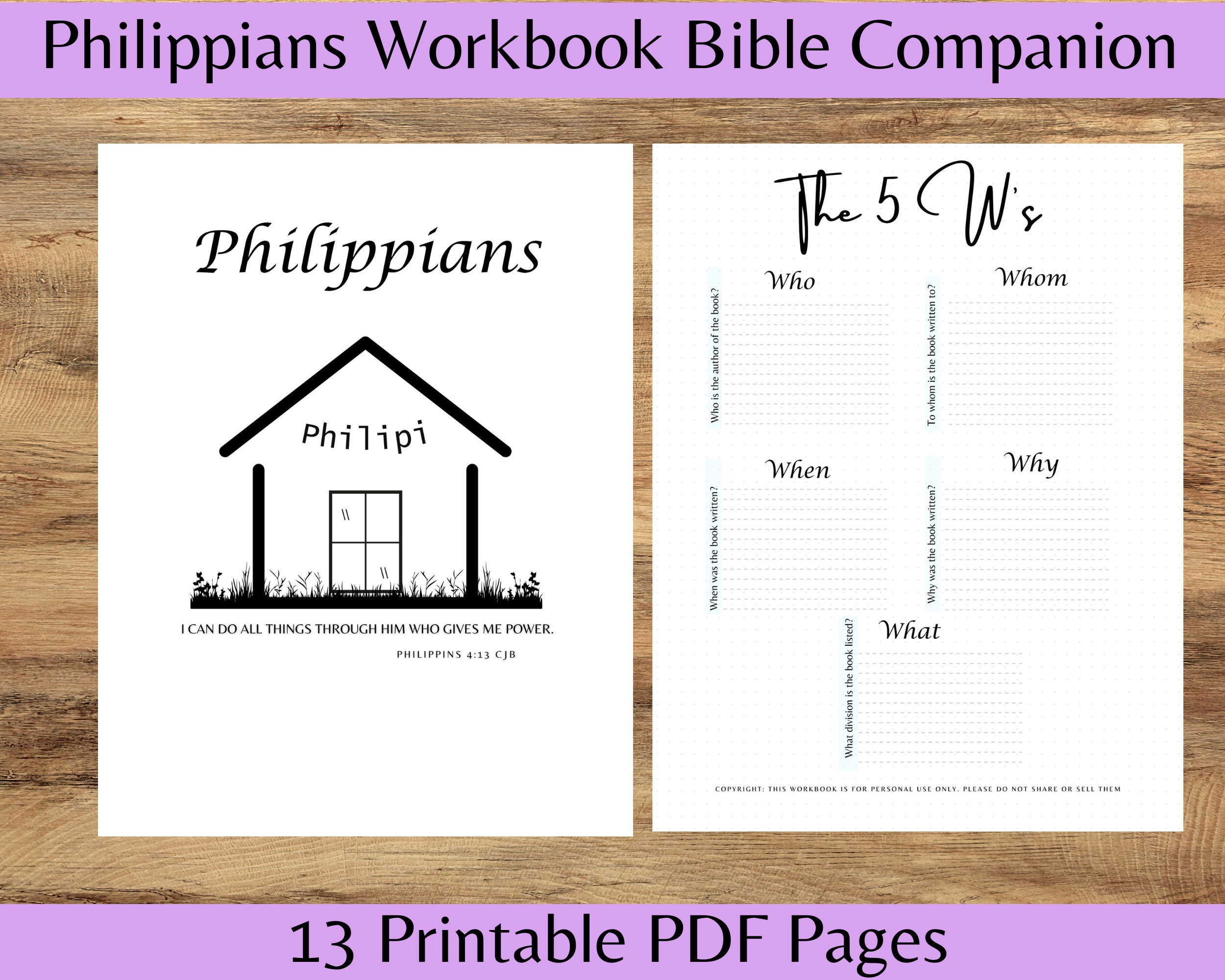 Philippians Bible Workbook |pastor Digital Book |bible Teachers |torah ...