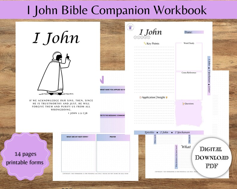 I John Digital Bible| Pastor Workbook | Bible Teachers | Torah Teachers ...