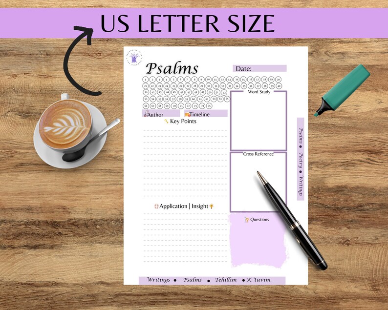 Psalms Digital Worksheets, Pastor, Bible Teachers,torah Teachers ...