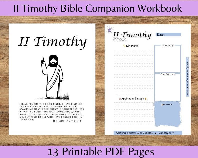 II Timothy Digital Bible| Pastor Workbook | Bible Teachers | Torah ...