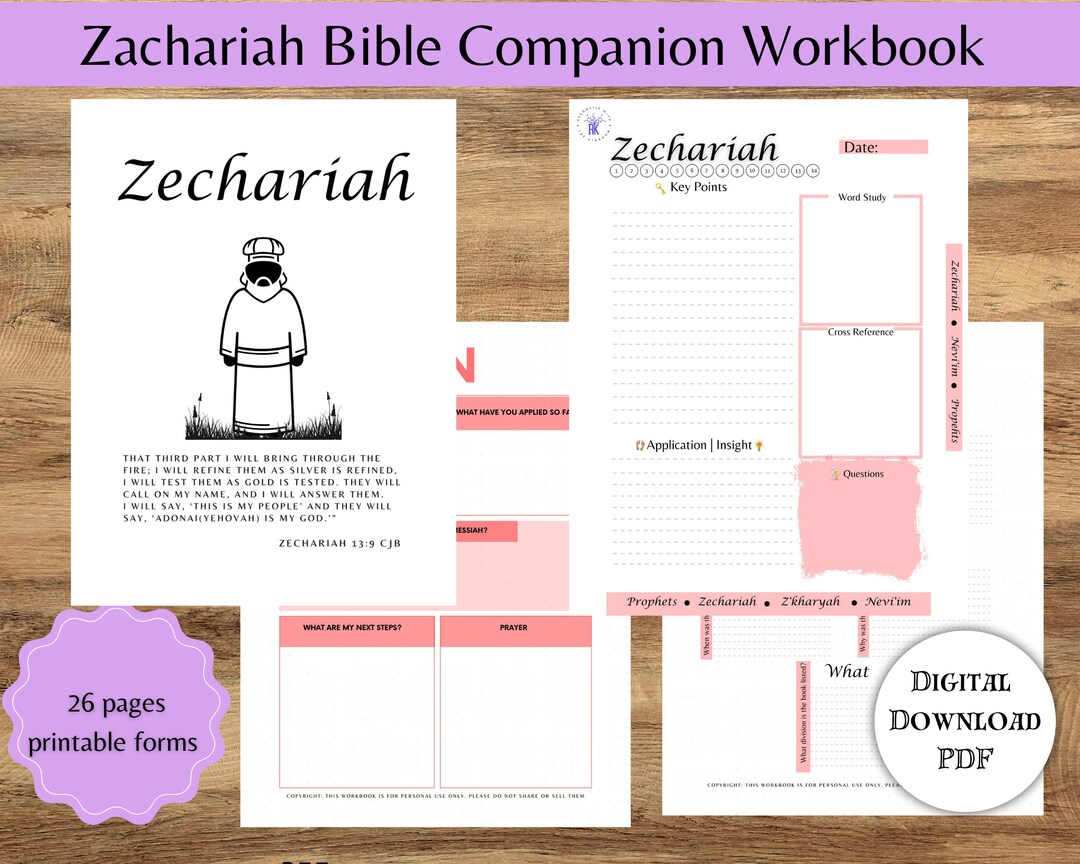 Zechariah Digital Bible | Pastor Workbook | Bible Teachers | Torah ...