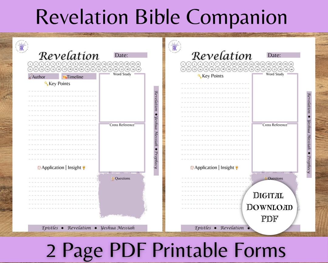 Revelation Digital Worksheets,bible Teachers,torah Teachers,scripture ...