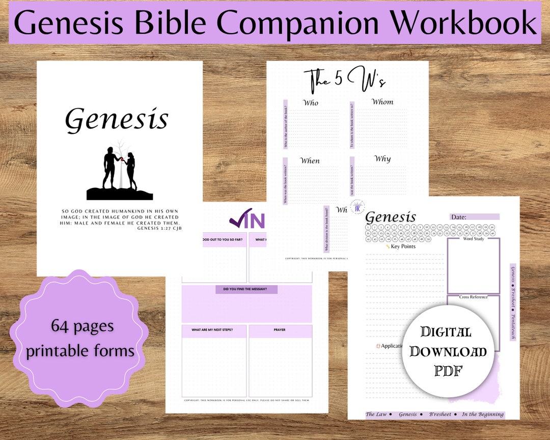 Genesis Digital Workbook Pastor Bible Teachers Torah Teachers Scripture ...