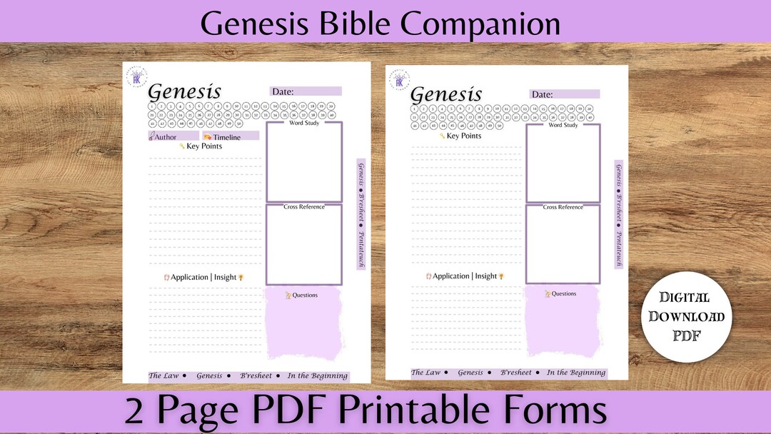 Genesis Digital Worksheets| Bible Teachers| Torah Teachers|scripture ...