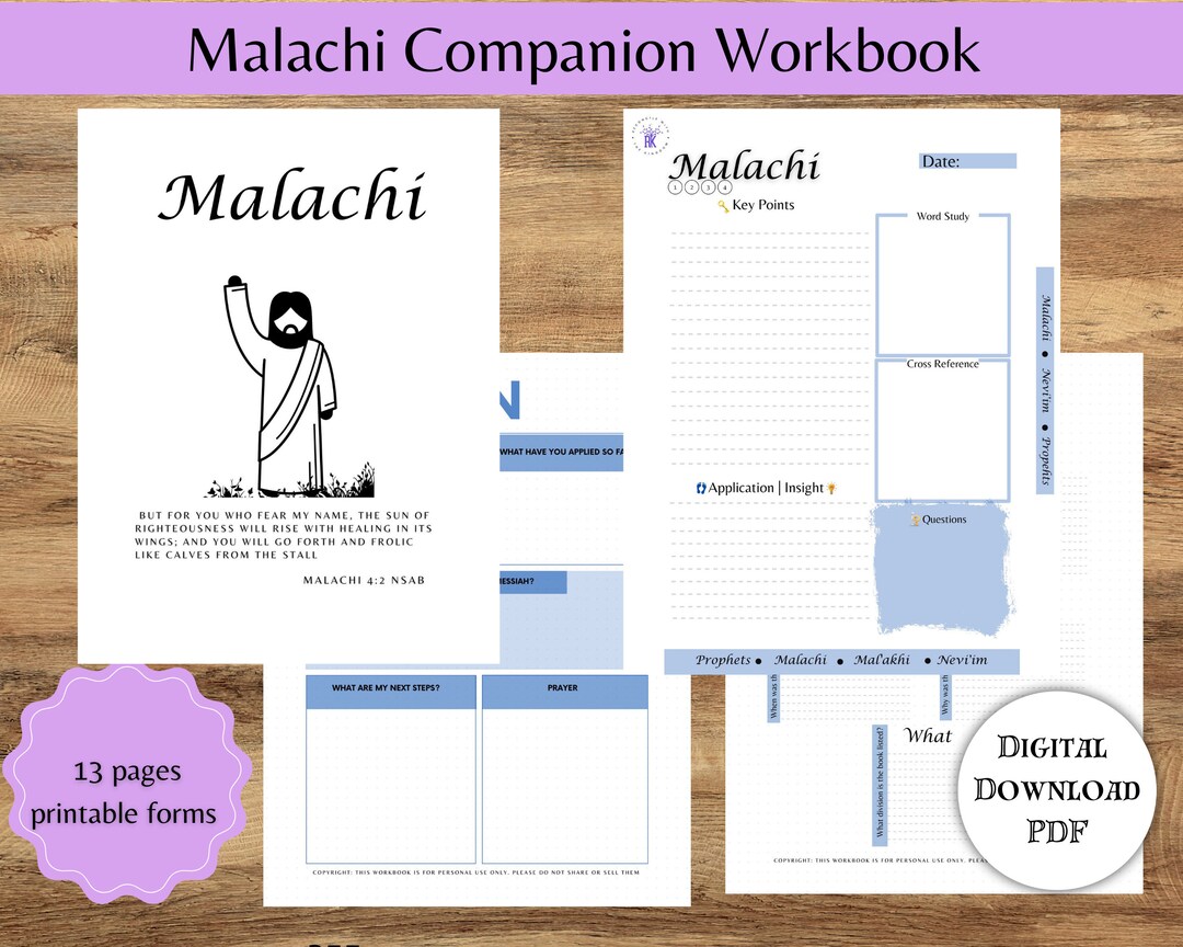 Malachi Digital Bible | Pastor Workbook | Bible Teachers | Torah ...