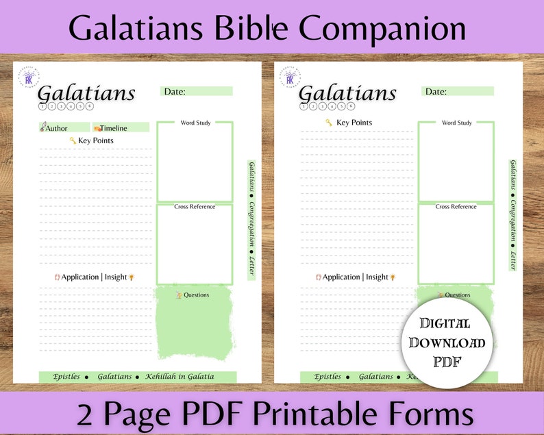 Galatians Digital Worksheets,bible Teachers,torah Teachers,scripture ...